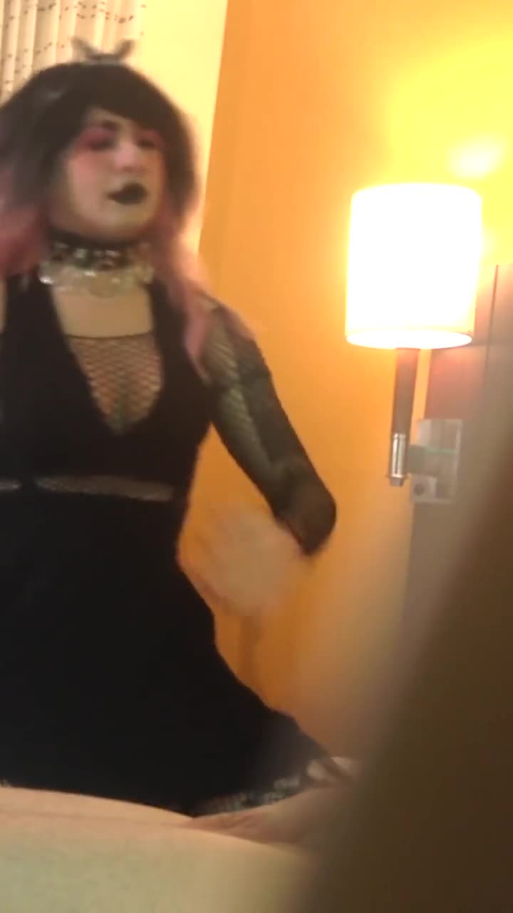 Goth Sissy Jade Madison Deepthroating Dick - Compilation 7 - aShemaletube.com